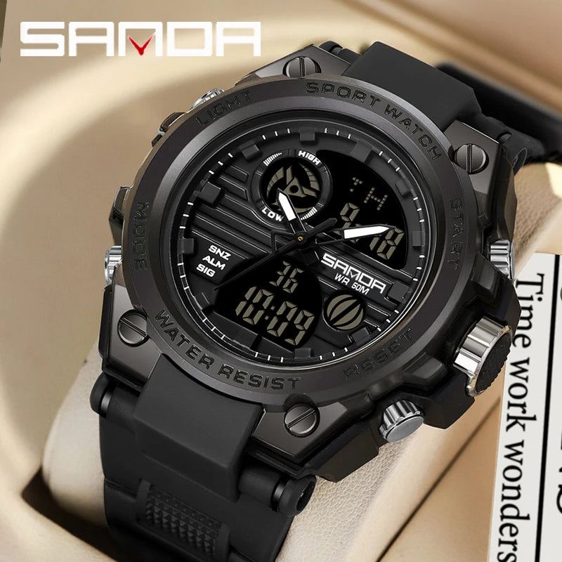 Reloj Sanda Militar Black – Gregor Relojes y Accesorio Ecuador